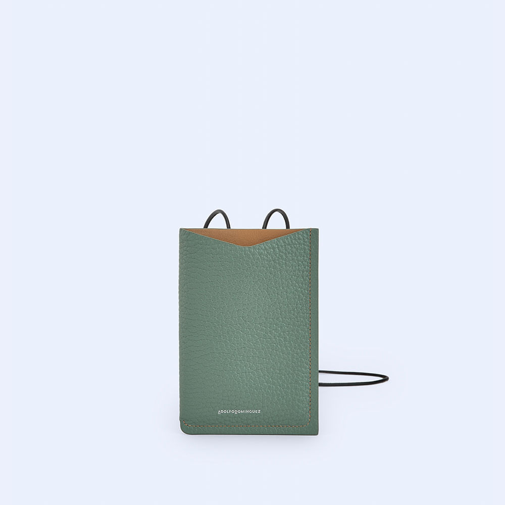 Portamóvil en piel napa verde - Luxury Brands